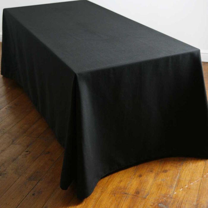 Black Rectangular Tablecloths Sizes 52 x 70 Up To 70 x 144 Next Day Delivery